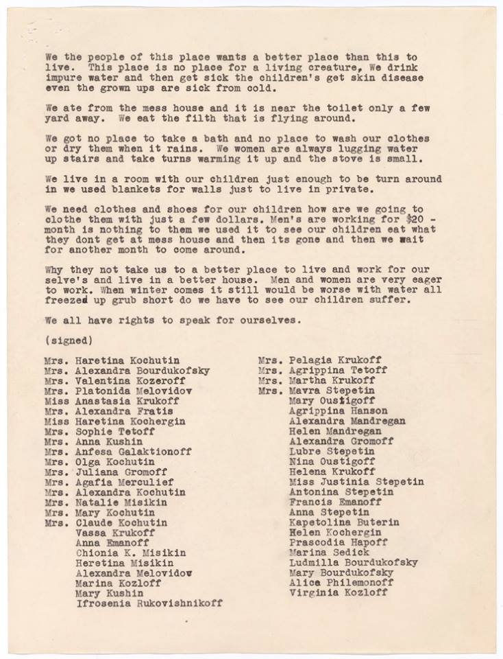 Oct. 10, 1942: Petition from Aleut Women - Zinn Education Project