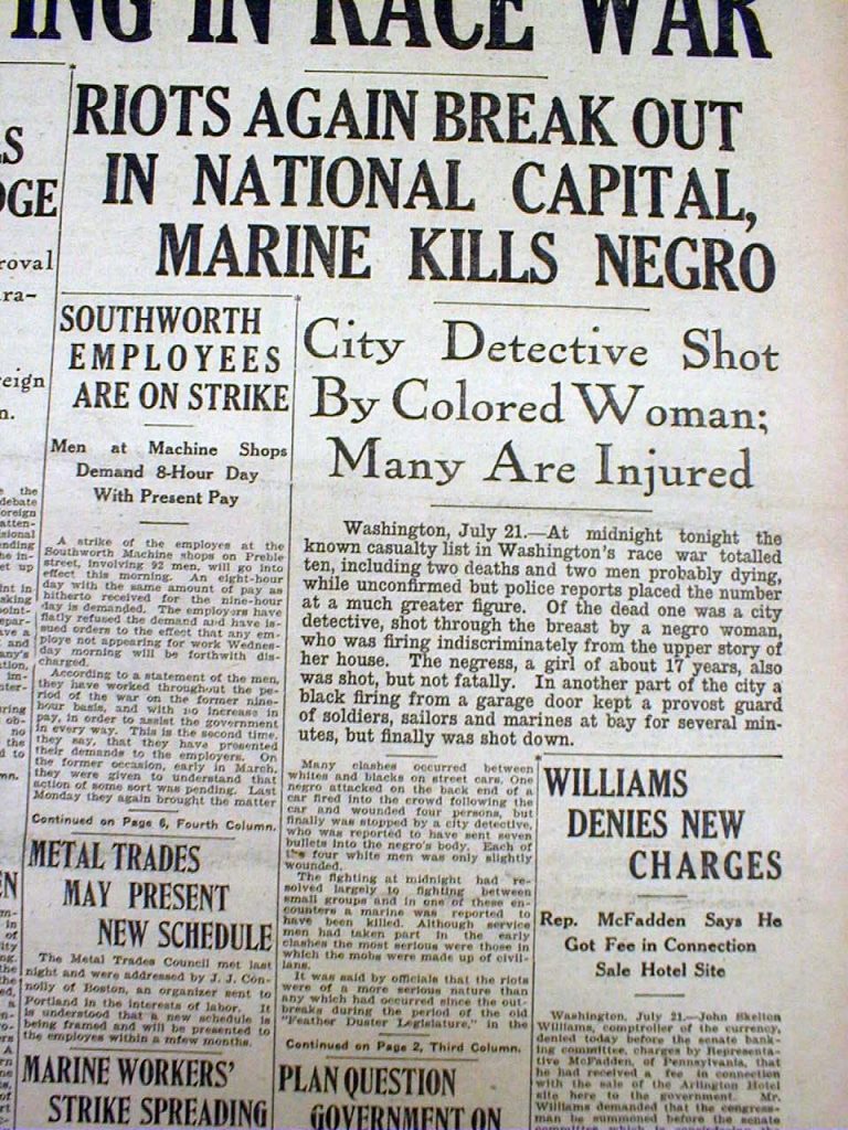 July 19, 1919: White Mobs in Uniform Attack African Americans — Who ...