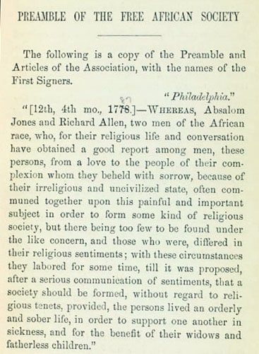 April 12, 1787: Free African Society Founded - Zinn Education Project