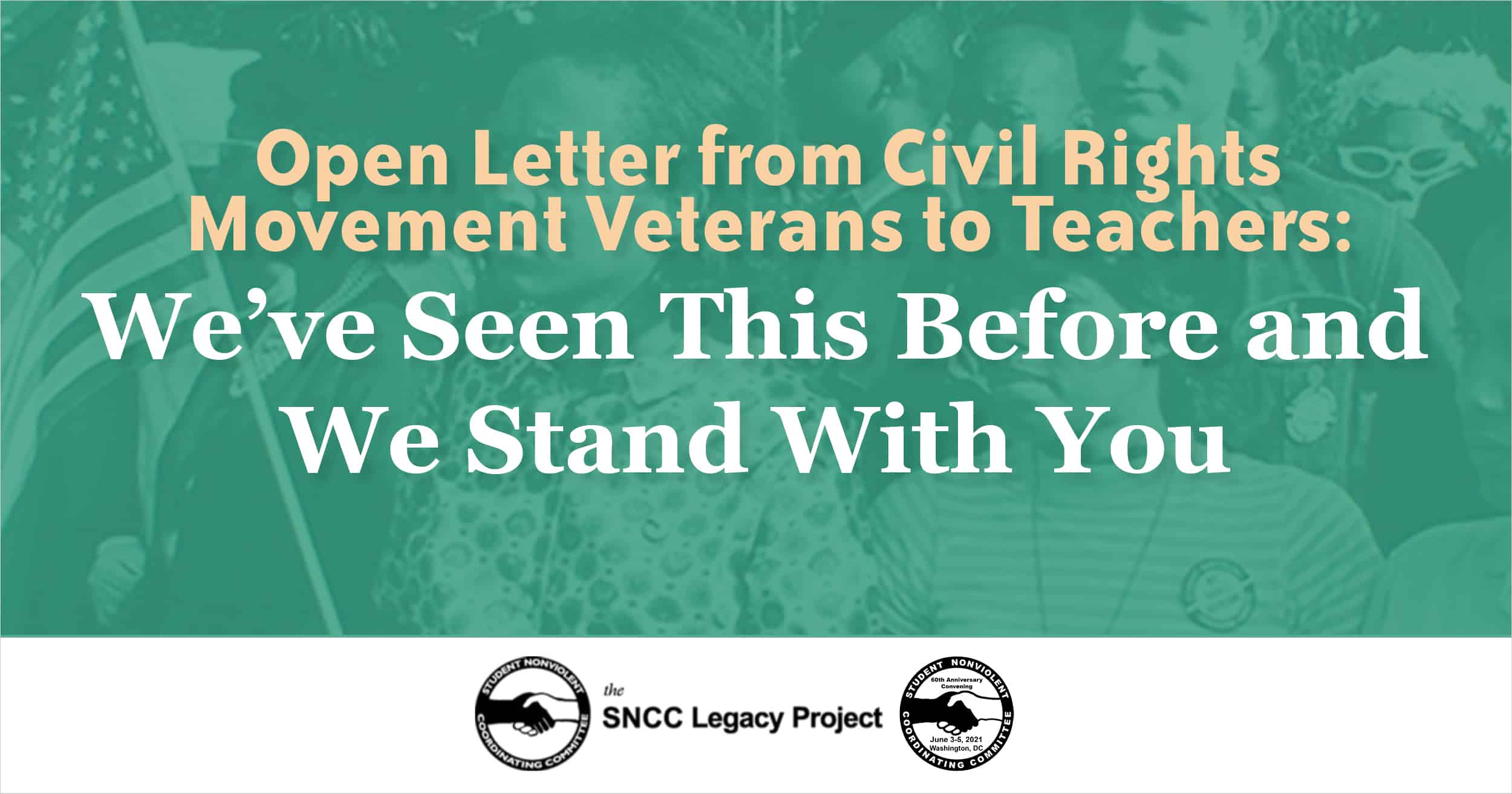 Open Letter from Civil Rights Movement Veterans to Teachers: We’ve Seen ...
