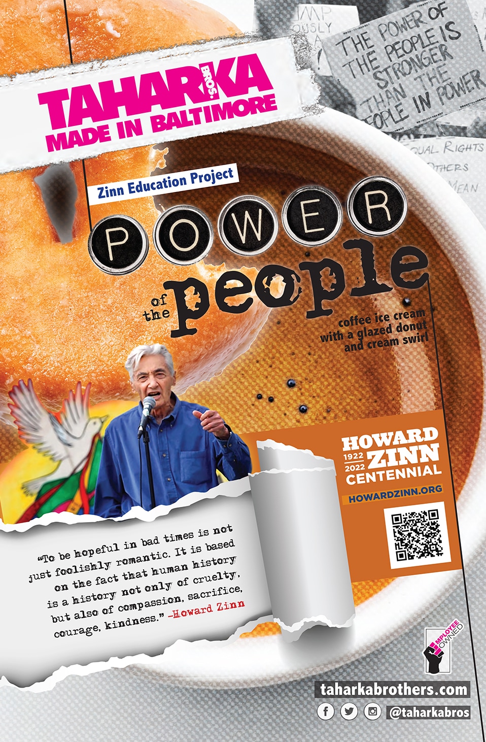 "Power of the People" Howard Zinn Centennial Ice Cream - Zinn Education ...