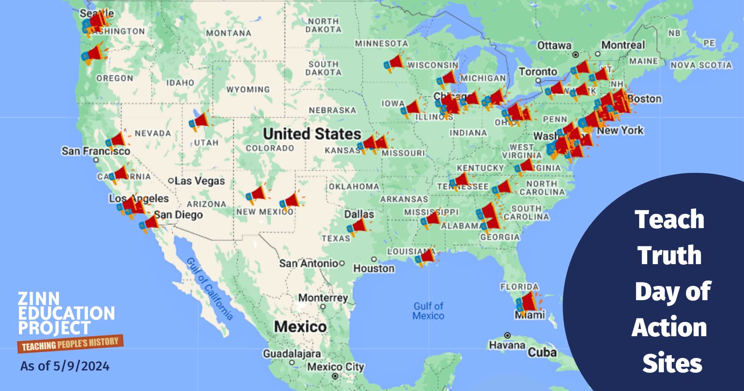 Add Your City to the Map to Defend the Right to #TeachTruth