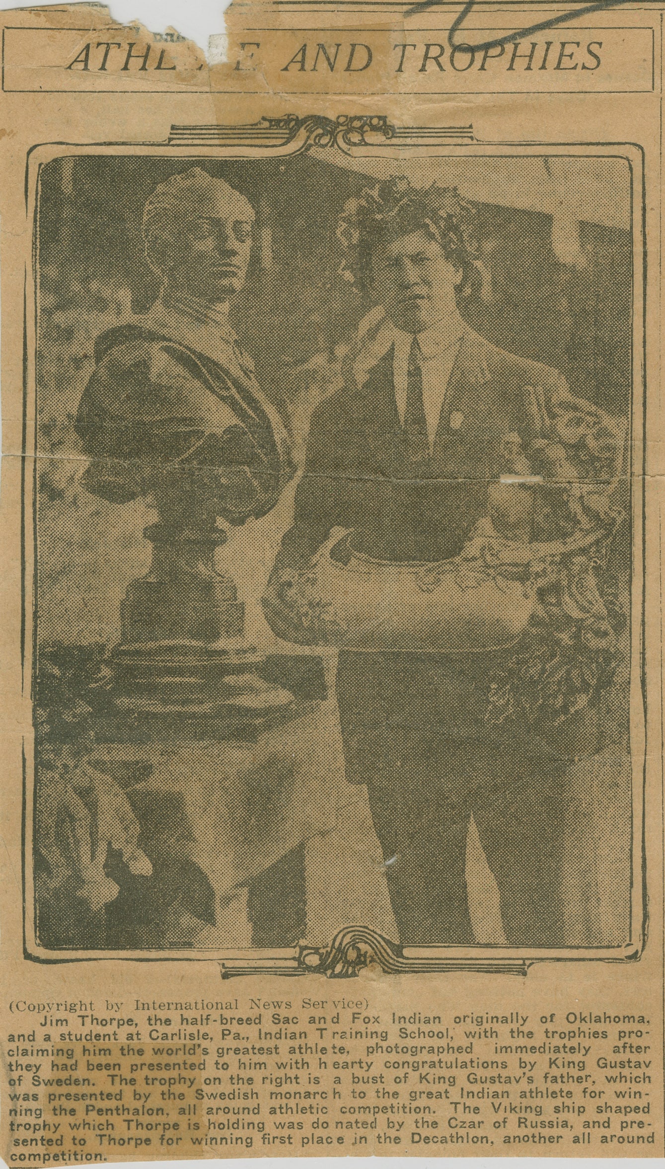 July 7, 1912: Jim Thorpe Wins Olympic Gold for U.S. - Zinn Education ...