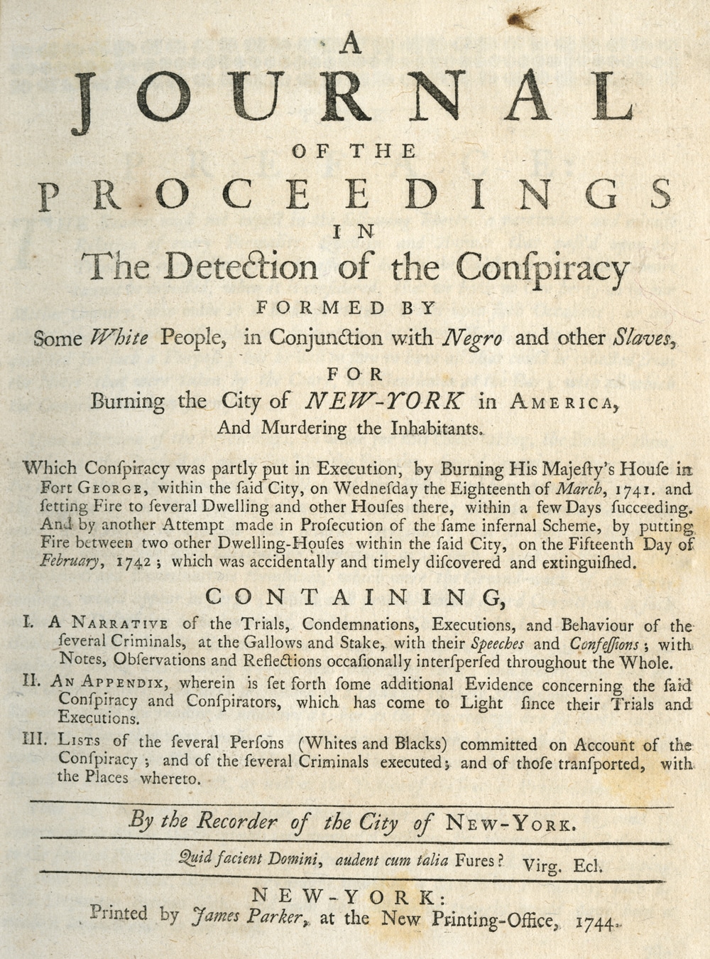 March 8, 1741: New York Conspiracy - Zinn Education Project