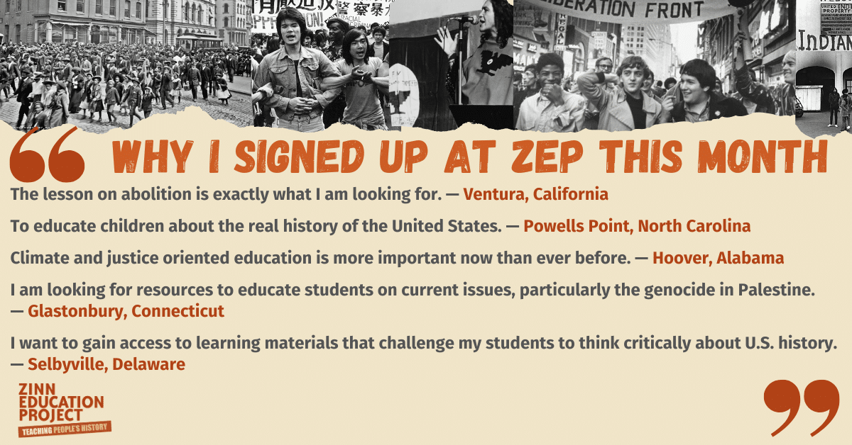 Why I Registered - Zinn Education Project