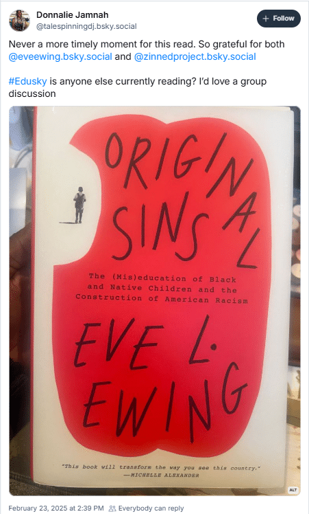 450 Copies of Eve Ewing’s Original Sins Distributed to Educators - Zinn ...
