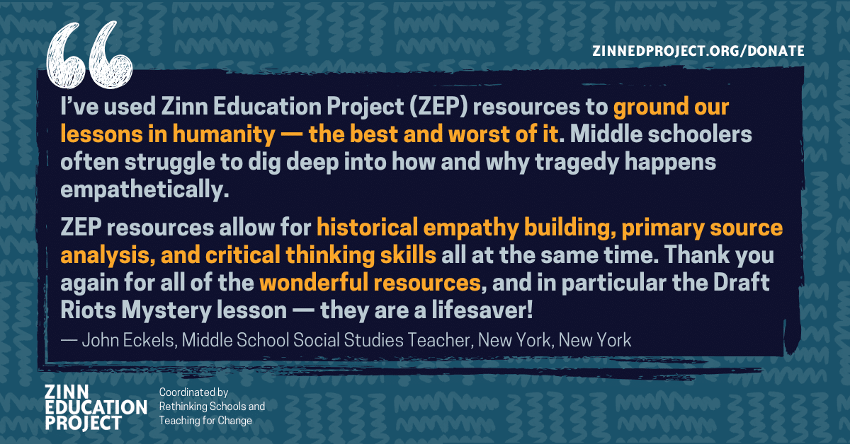 Impact of Teaching People's History - Zinn Education Project