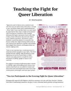 Teaching the Fight for Queer Liberation - Zinn Education Project